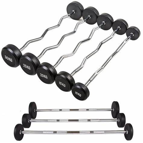 MYG 3005B Rubber Coated Barbell Set
